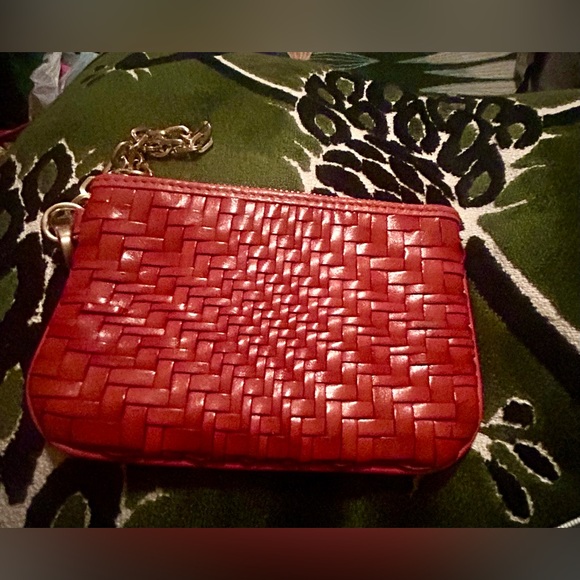 Cole Haan | Bags | Cole Haan Burnt Orange Coin Purse Wristlet Zip Pouch ...